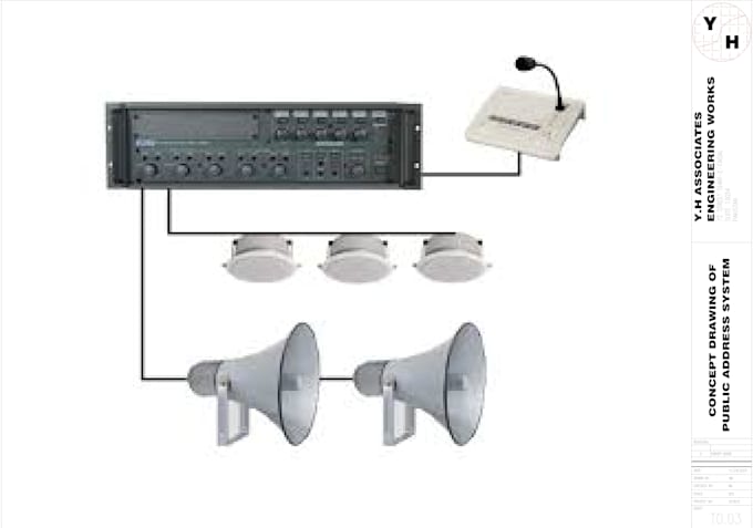 Design public address system autocad drawings with takeoff by ...