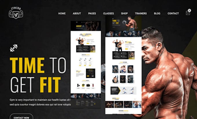 Design attractive gym, fitness, sports, workout website by Waktabro ...