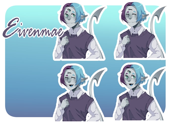 Draw png tuber sprites by Trash_cat_art | Fiverr