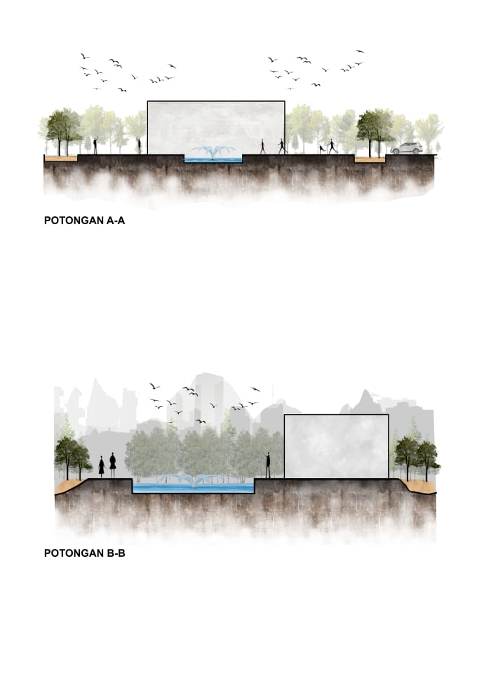 Render 3d site plans perspective and section in photoshop by Napalette ...
