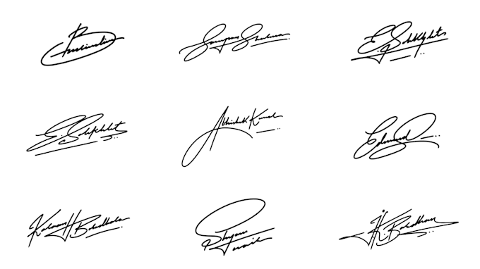 Design scripted, signature logo or handwritten autograph by ...