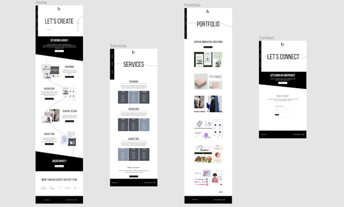 Create a unique website prototype on figma by Nilelie | Fiverr