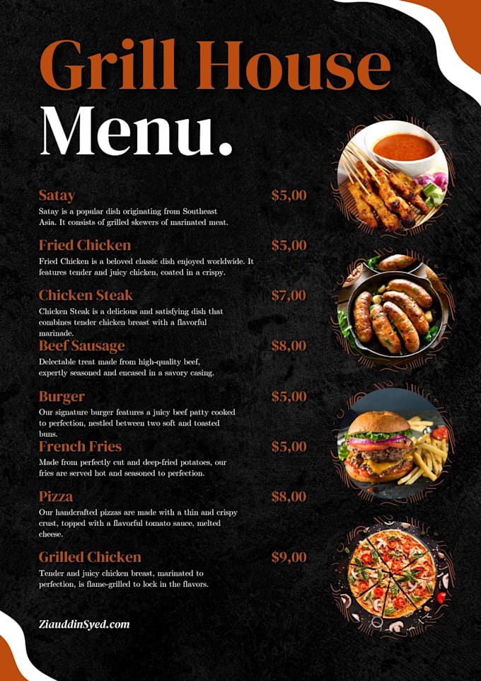 Design professional restaurant food menu in 12 hours for you by ...