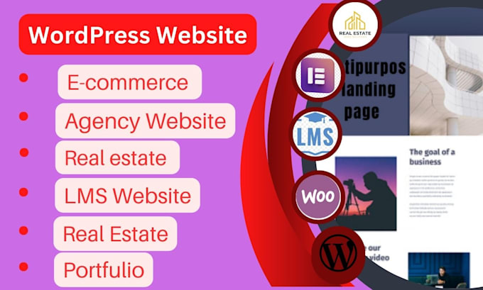 Design wordpress landing page or website design using elementor by Tania_tani_ | Fiverr