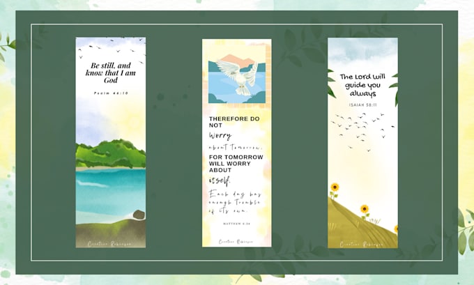 Create custom christian bookmarks by Creativerobin30 | Fiverr