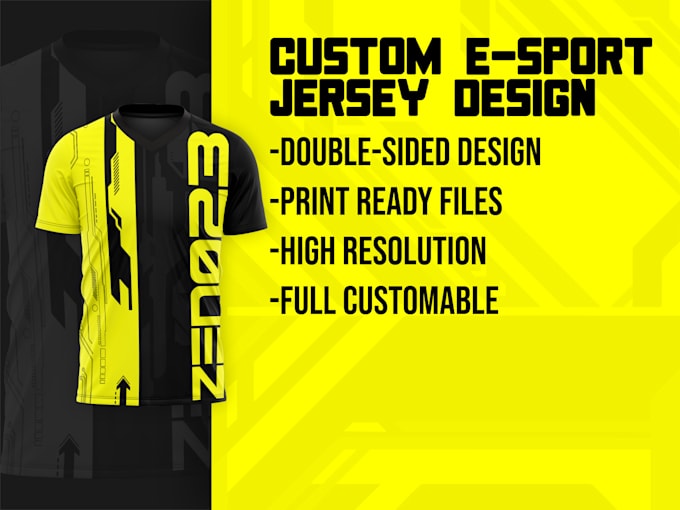 Create custom esport jersey design by Ridwan137 | Fiverr