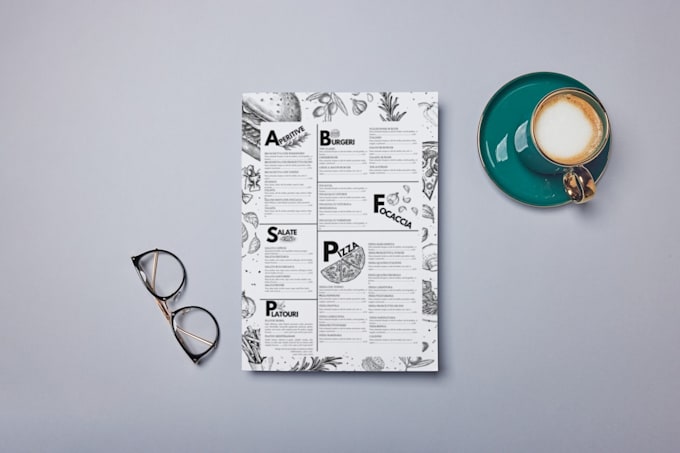 Design your restaurant, coffee shop, bar, etc menu by Vanessalei90 | Fiverr