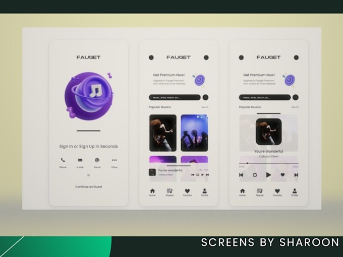 Design mobile app screenshots for play store and app store by Sharoon ...