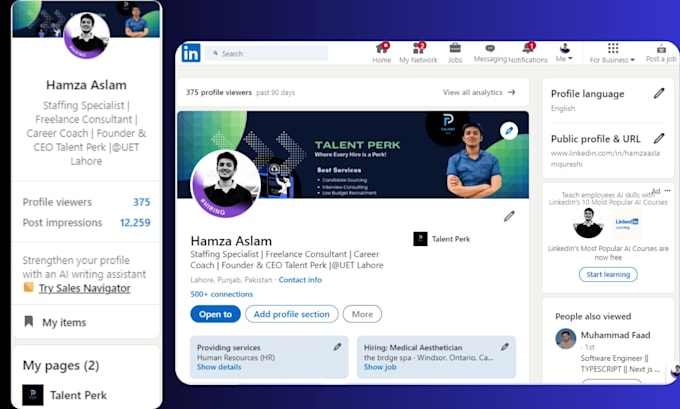 Professionally create, optimize and design your linkedin profile by Hi2zohaib | Fiverr