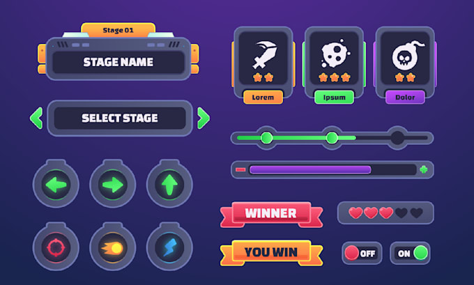 Create 2d 3d game assets, props, icons, objects and ui by Saqibrauf34 | Fiverr