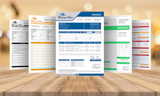 Create custom fillable pdf form, invoice, proforma, quotation, receipt ...