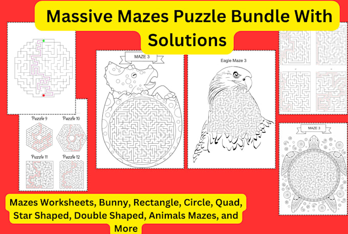 Send you 32000 plus maze, sudoku, puzzles activity page solutions for ...