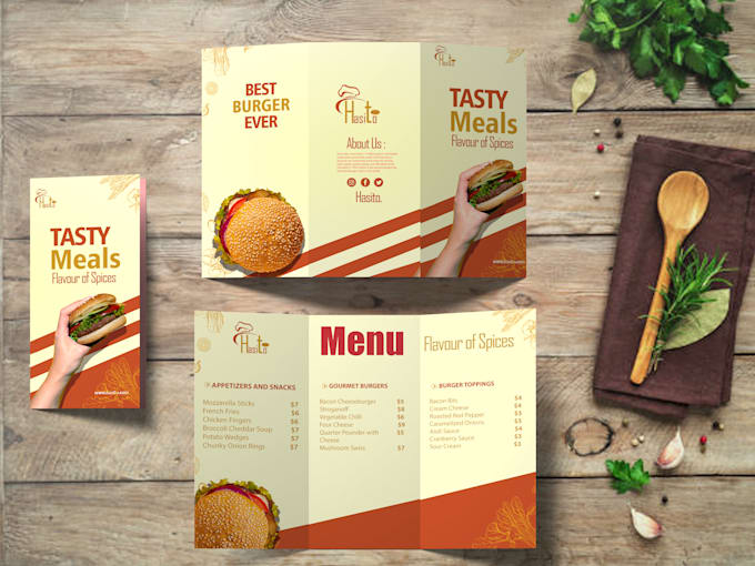 Creative food menu brochure design by Sheikhhaseeb590 | Fiverr