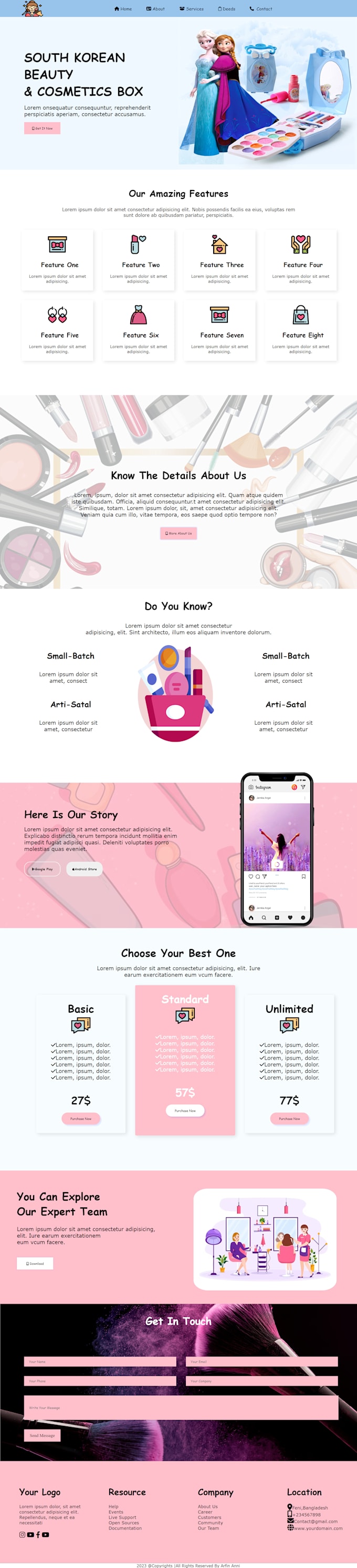 Create professional landing page website with html,css by Arfin_anni | Fiverr