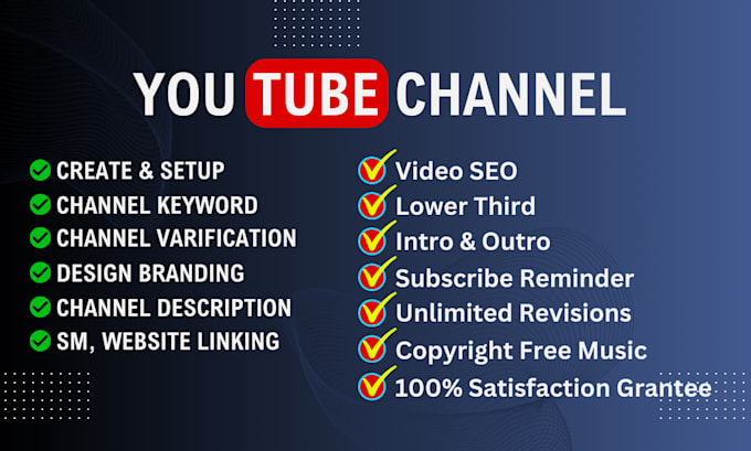 Help to create, setup and promote your youtube channel by Shsumon703 ...