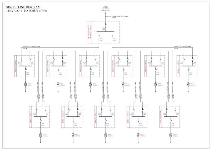Draft comprehensive schematic diagram in autocad by M__azhar | Fiverr