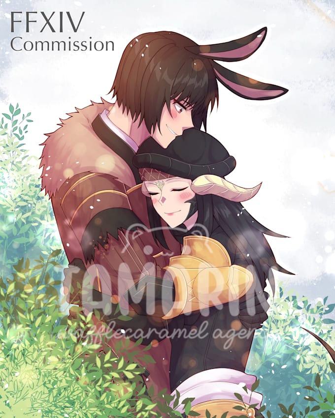 Draw any ffxiv character in anime style by Wafflecaramel | Fiverr