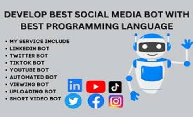 Do automated tiktok bot, instagram bot, twitch bot, twitter bot by ... Do automated tiktok bot, instagram bot, twitch bot, twitter bot by ...