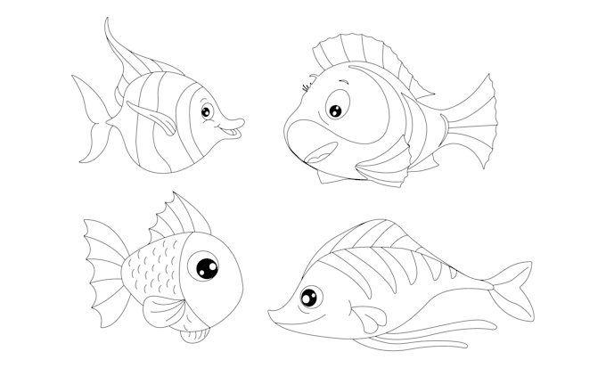 Draw coloring book pages for kids by Uniquejuthi | Fiverr