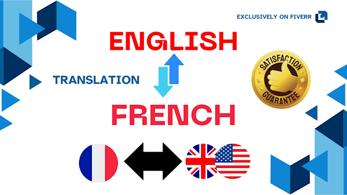 Provide english to french and french to english translation by ...