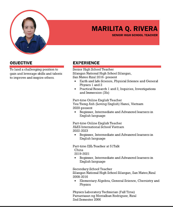 Create resume designs that are suitable to your need by Marie0924 | Fiverr