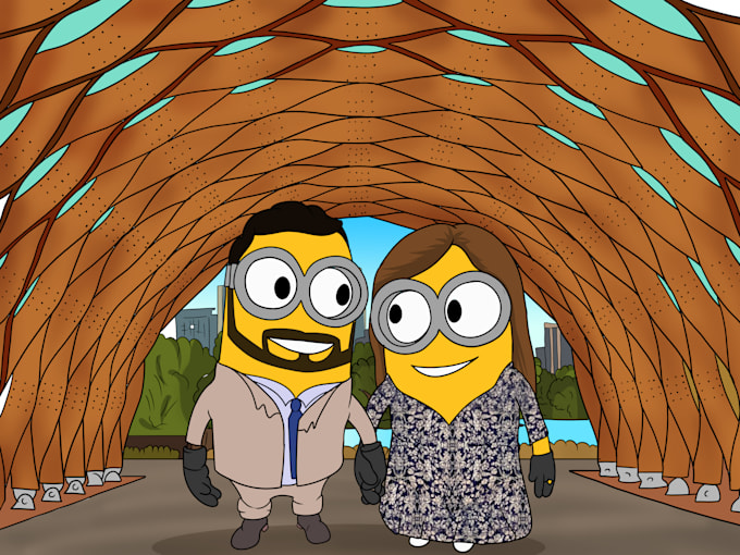 Create minion custom portrait, minion gift, yellow character by ...