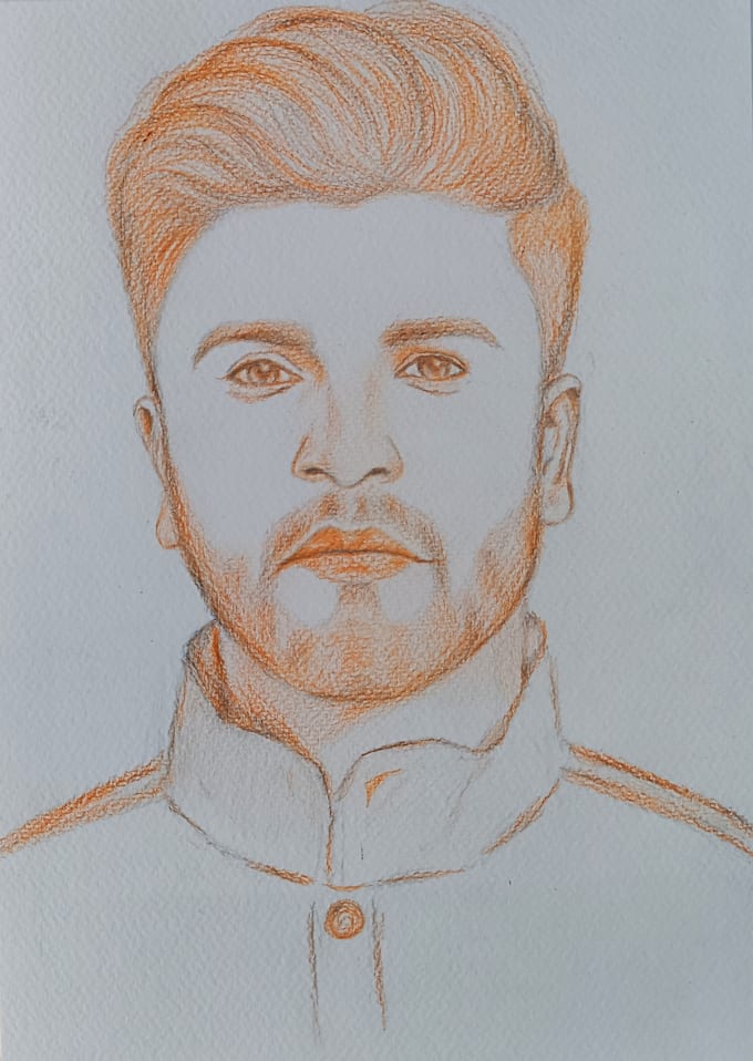 Hand draw minimal portrait sketch by Jartstrokes | Fiverr