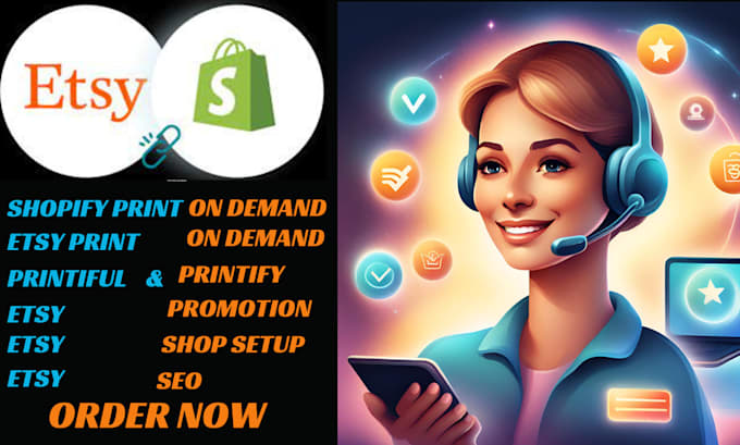 Build shopify pod etsy pod etsy print on demand with printify printiful pod by Meenahdigitals ...