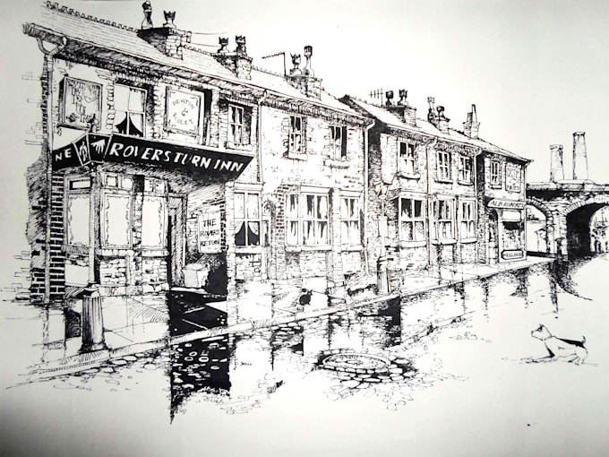 Draw pen and ink architecture and urban sketches by Arch_kith | Fiverr