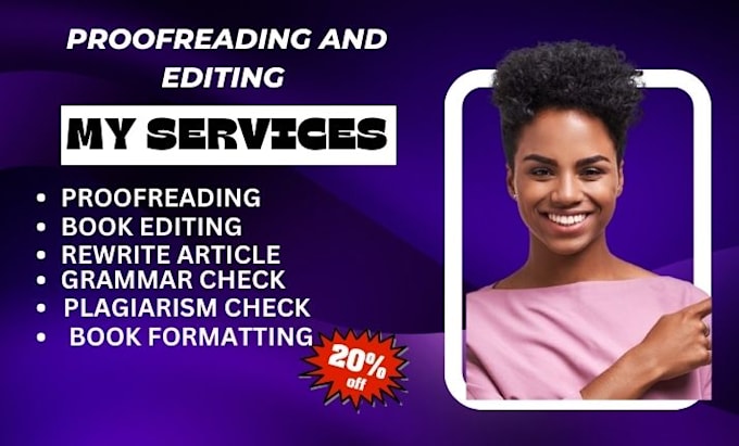 Proofreading and editing english document, grammar check and book editor by Aswadigi | Fiverr