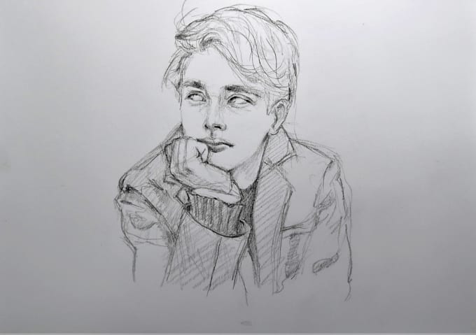 Do a simple portrait sketch by Jon_art | Fiverr