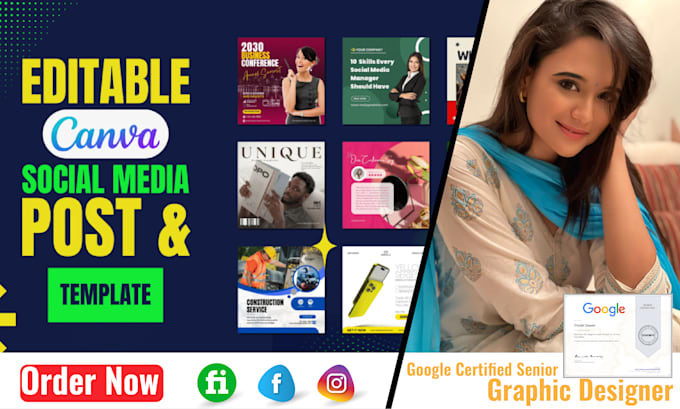 Do pro social media posts graphics for facebook, instagram linkedin ...