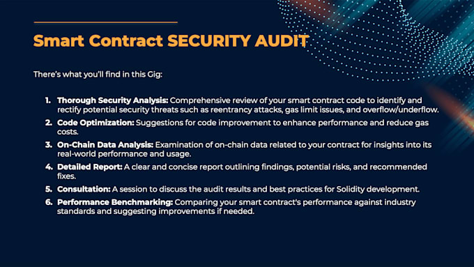 Conduct a solidity smart contract security audit by Ciso_online | Fiverr