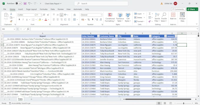 Clean excel spreadsheet, excel data cleaning, data cleanup by Dipakrai7 ...