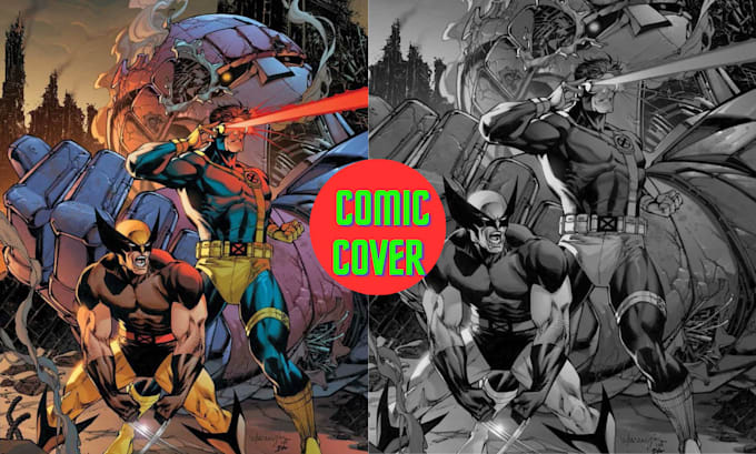 Draw comic cover, comic character, illustration, cartoon character ...