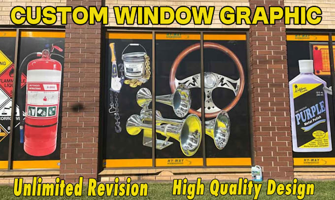 Create eye catching shopfront window graphics, signages design, lawn ...