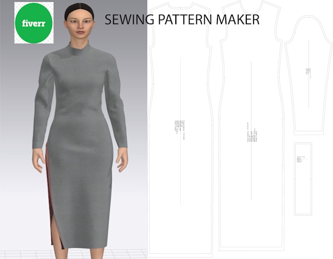 Make all kind of clothing sewing pattern with cad grading by Tajulislamsonju | Fiverr