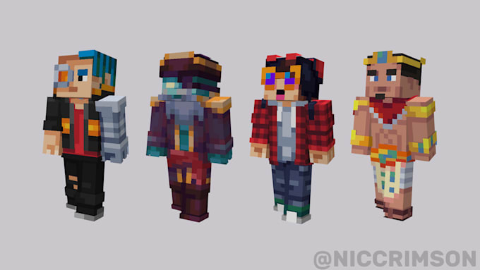 Create a custom minecraft skin for you by Niccrimson | Fiverr