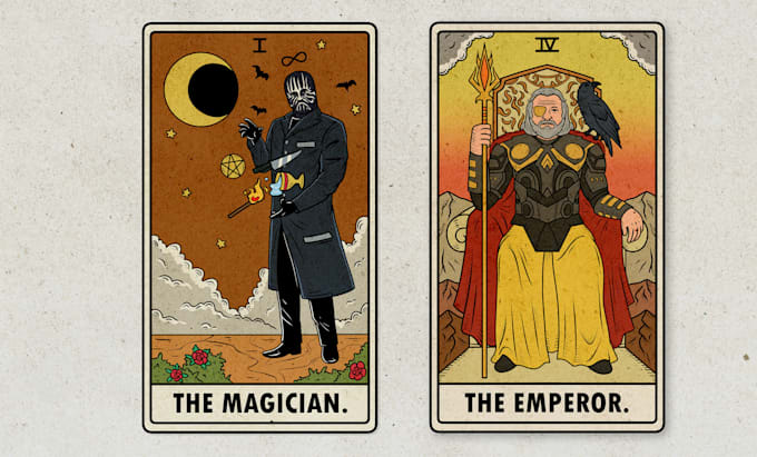 Draw tarot, oracle, and zodiac card illustrations by Anitakusnaeni | Fiverr