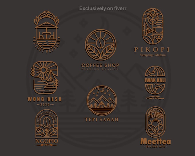 Design custom monoline artdeco logo by Mayrara | Fiverr