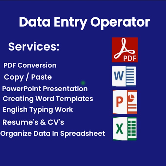 Be your data entry operator ms office by Alishbaaltaf876 | Fiverr