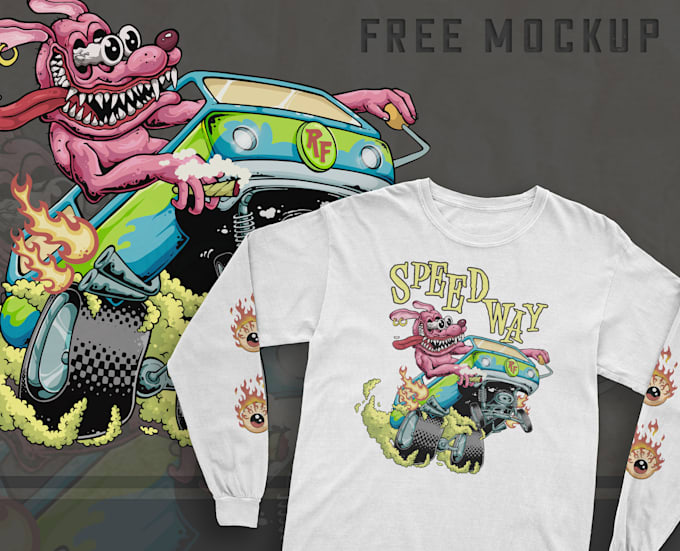 Create illustration in monster rat fink style for print by Kresstudio ...