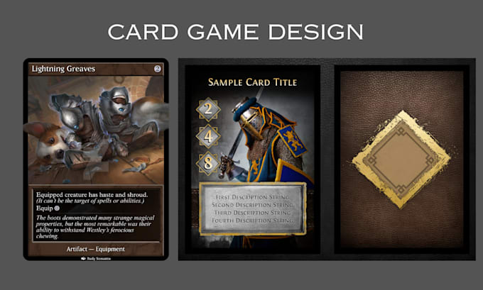 Do card game design, board game art tcg tarot card game template ...