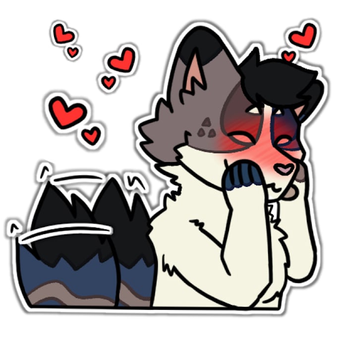 Draw furry telegram stickers by Snowthearticfox | Fiverr