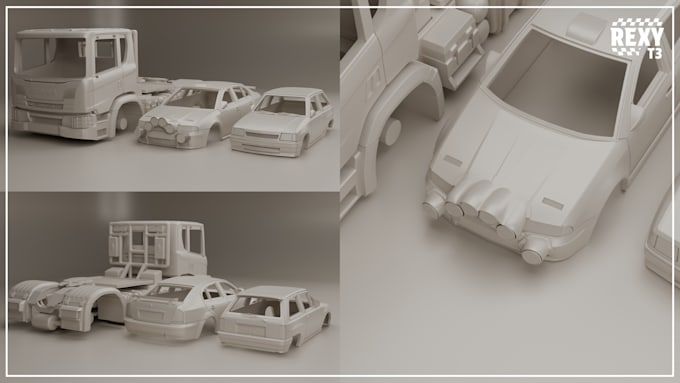 Diseñaré tu auto en 3d para renders o impresión 3d