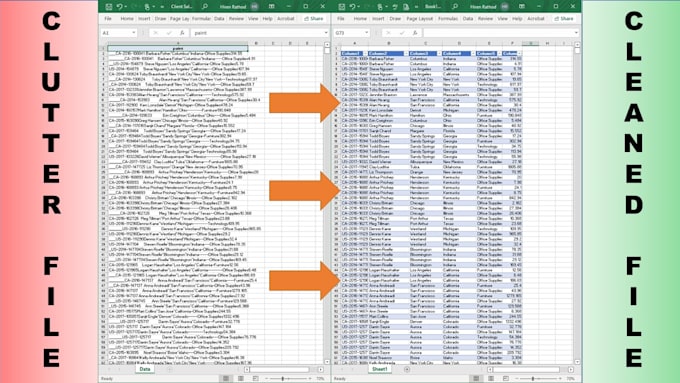 Perfectly clean excel spreadsheet, excel data cleaning by Hhirenrathod | Fiverr
