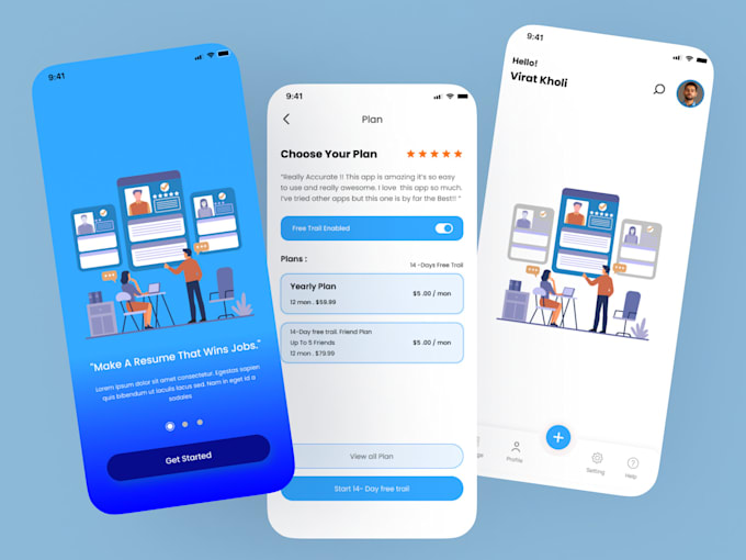 Design mobile app ui ux for android and ios in figma by Arslanhabib3220 ...