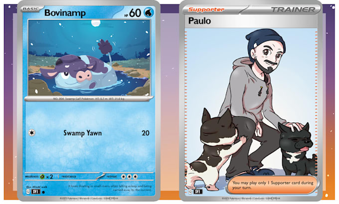 Draw you a custom pokemon tcg card by Fredd_walk | Fiverr