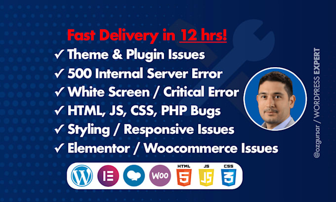Fix wordpress errors and issues provide ongoing support by Ozgursar | Fiverr