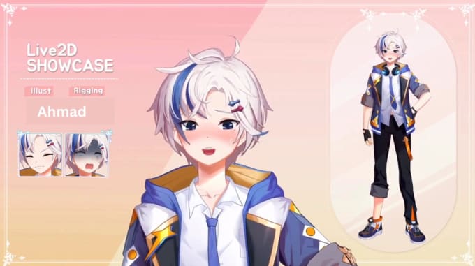 Create live2d vtuber model, 2d vtuber model, 2d vtuber rigging, live2d vtuber by Almunawaray ...